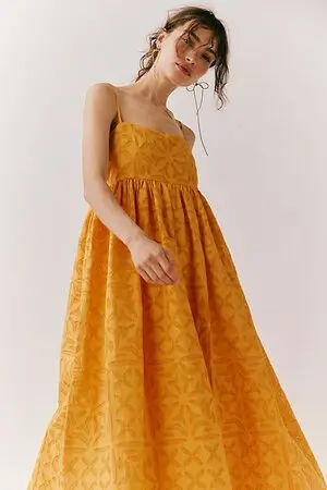 chinese dress ladies Marigold Moments Halter Maxi Dress Orange