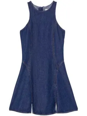 RE/DONE Zip-back Lyocell Denim Mini Dress