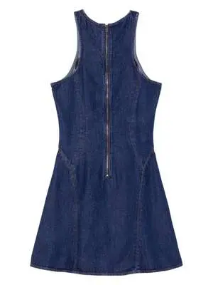 RE/DONE Zip-back Lyocell Denim Mini Dress