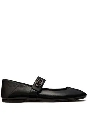 Valentino Garavani Vlogo Locker Ballerina Flats - Black
