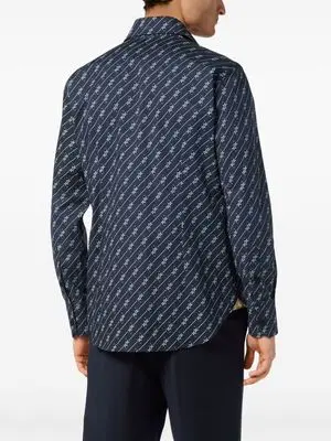 BILLIONAIRE Monogram-pattern Cotton Shirt