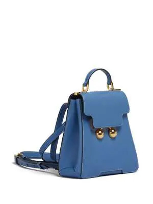 Marni Trunkaroo Leather Backpack - Blue