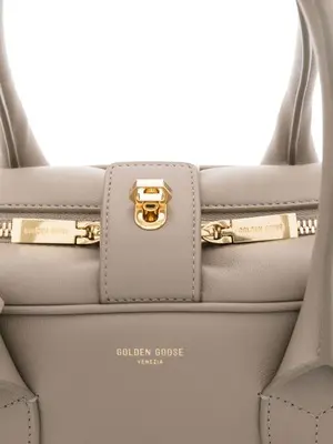 GOLDEN GOOSE Logo-print Leather Tote Bag - Neutrals