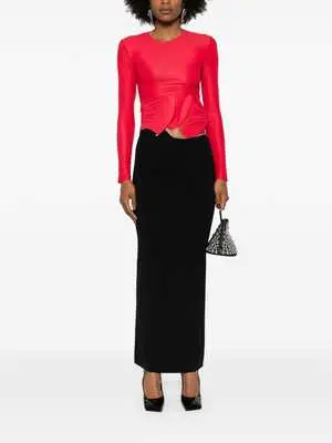 Christopher Esber Asymmetric-waist Midi Skirt - Black
