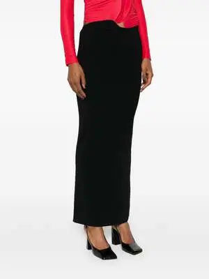 Christopher Esber Asymmetric-waist Midi Skirt - Black