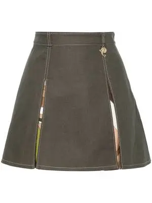 Emilio Pucci Box-pleated Twill Miniskirt