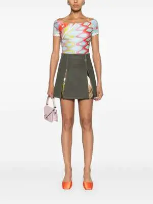 Emilio Pucci Box-pleated Twill Miniskirt