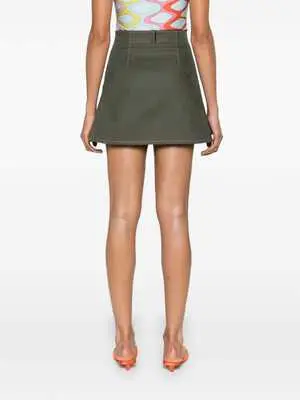 Emilio Pucci Box-pleated Twill Miniskirt