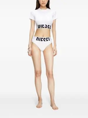 DIESEL® Crop Top With Logo Underband - White