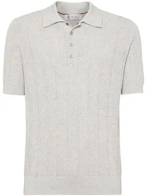BRUNELLO CUCINELLI Knitted Cotton Polo Shirt