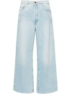 FRAME Le Low Bappy Wide-leg Jeans - Blue