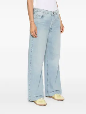 FRAME Le Low Bappy Wide-leg Jeans - Blue