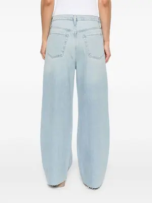 FRAME Le Low Bappy Wide-leg Jeans - Blue