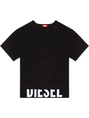 DIESEL® Uftee Cropped T-shirt - Black