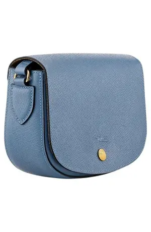 Longchamp Pure Leather Crossbody Bag - Slate