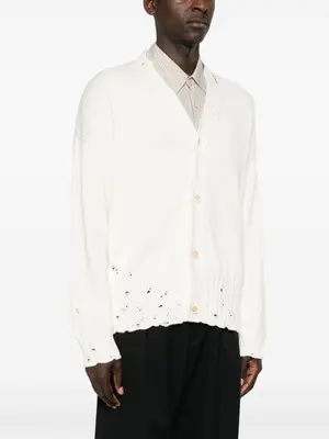 Marni V-neck Cotton Cardigan - White