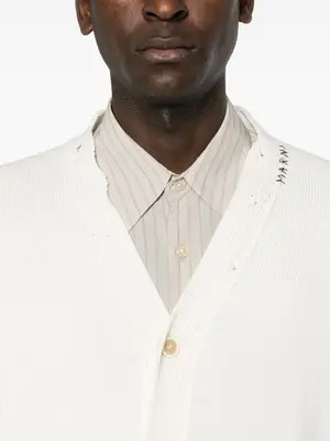 Marni V-neck Cotton Cardigan - White