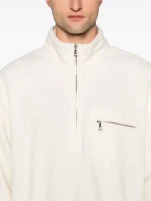 RIER High-neck Fleece Sweatshirt - Neutrals