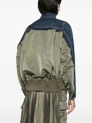 Sacai Panelled Denim Jacket - Blue