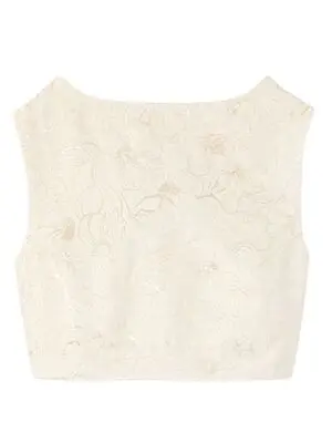 DESTREE Jacquard Sleeveless Top