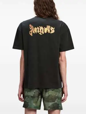 Palm Angels Logo-print Cotton T-shirt - Black