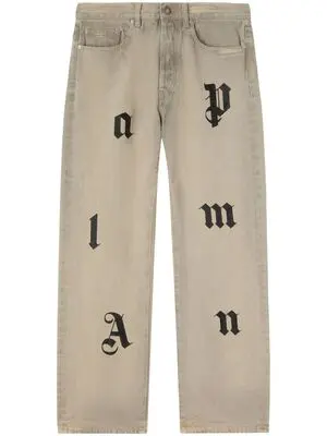 Palm Angels Belted Jeans For Men