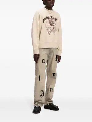 Palm Angels Logo-patch Straight Leg Jeans