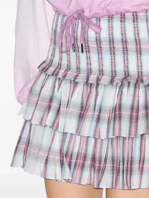 MARANT ETOILE Naomi Tiered Mini Skirt - Pink