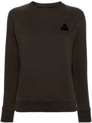 MARANT ETOILE Milla Logo-flocked Sweatshirt - Black
