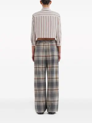 Marni Check-print Wide Leg Trousers