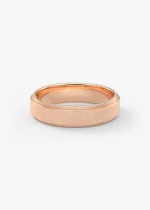 FRANK DARLING Stepped Edge Band By - Yellow Gold