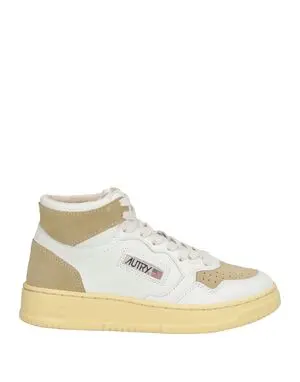 AUTRY High-top Sneakers In Leather And Suede - Beige