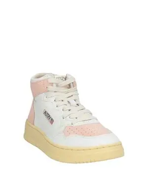 AUTRY High-top Sneakers In Leather And Suede - Pink