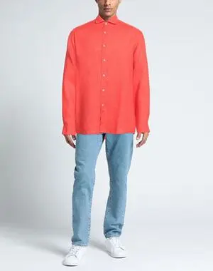 LIU •JO MAN Shirt Size Linen - Tomato Red