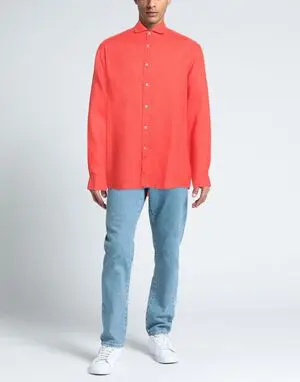 LIU •JO MAN Shirt Size Linen - Tomato Red