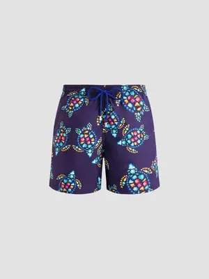 Vilebrequin Vendôme Turtles Cotton Swim Shorts - Navy Multi
