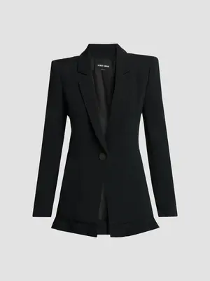 Giorgio Armani Cady One-button Jacket - Black