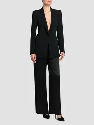 Giorgio Armani Cady One-button Jacket - Black
