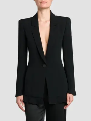 Giorgio Armani Cady One-button Jacket - Black