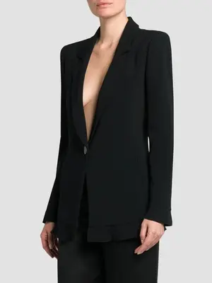 Giorgio Armani Cady One-button Jacket - Black