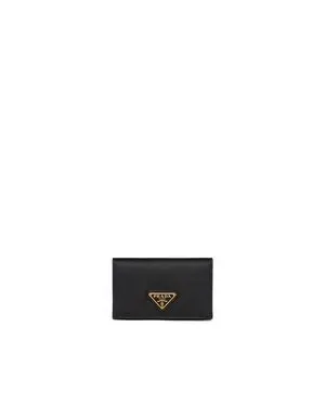 Prada Saffiano Leather Card Holder - Black