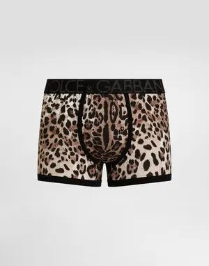 Dolce & Gabbana Leopard-print Two-way Stretch Cotton Boxers - Multicolor