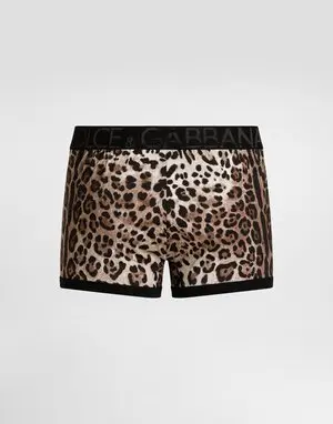 Dolce & Gabbana Leopard-print Two-way Stretch Cotton Boxers - Multicolor