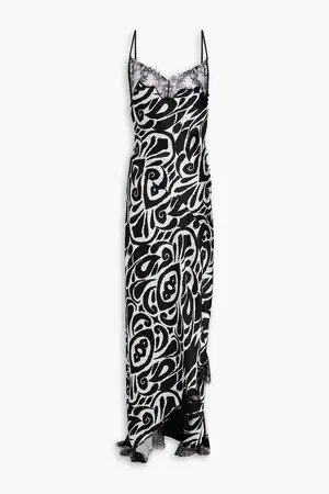 NICHOLAS Lacetrimmed Printed Maxi Dress