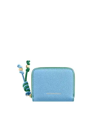 MAISON DE SABRE Leather Zip Wallet - Sky Emerald