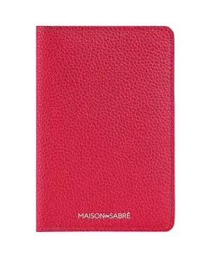 MAISON DE SABRE Leather Passport Holder - Shibuya Fuchsia