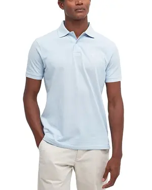 Barbour Lightweight Sports Polo Shirt Chambray Blue