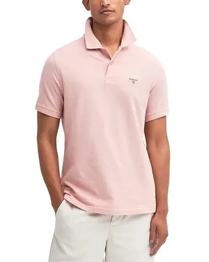 Barbour Lightweight Sports Polo Shirt Pink Mist
