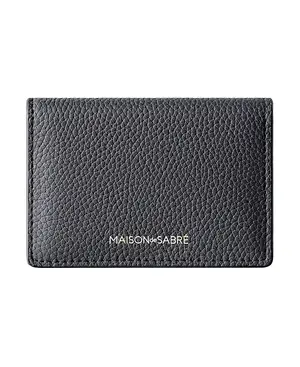 MAISON DE SABRE Leather Card Case Graphite Grey