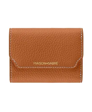 MAISON DE SABRE Leather Trifold Wallet - Pecan Brown